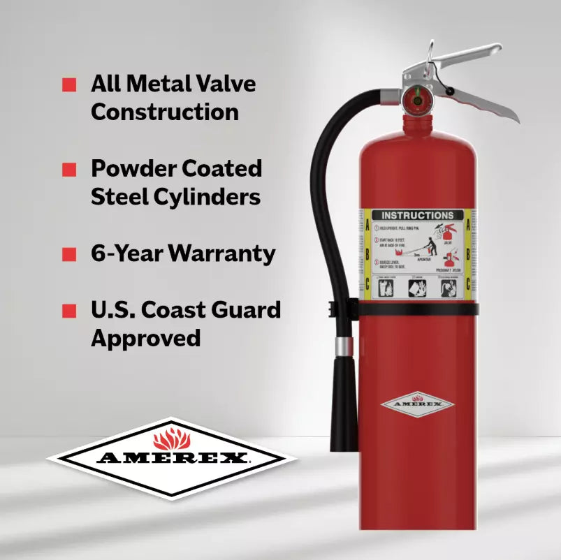 10LB Amerex B456 - ABC Dry Chemical Fire Extinguisher - OEM
