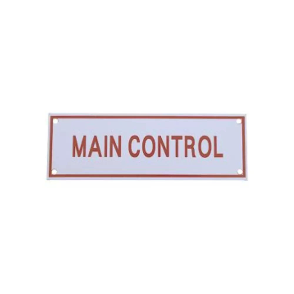 Main Control Sign | Pro Fire and Safety - Industrial Fire Protection